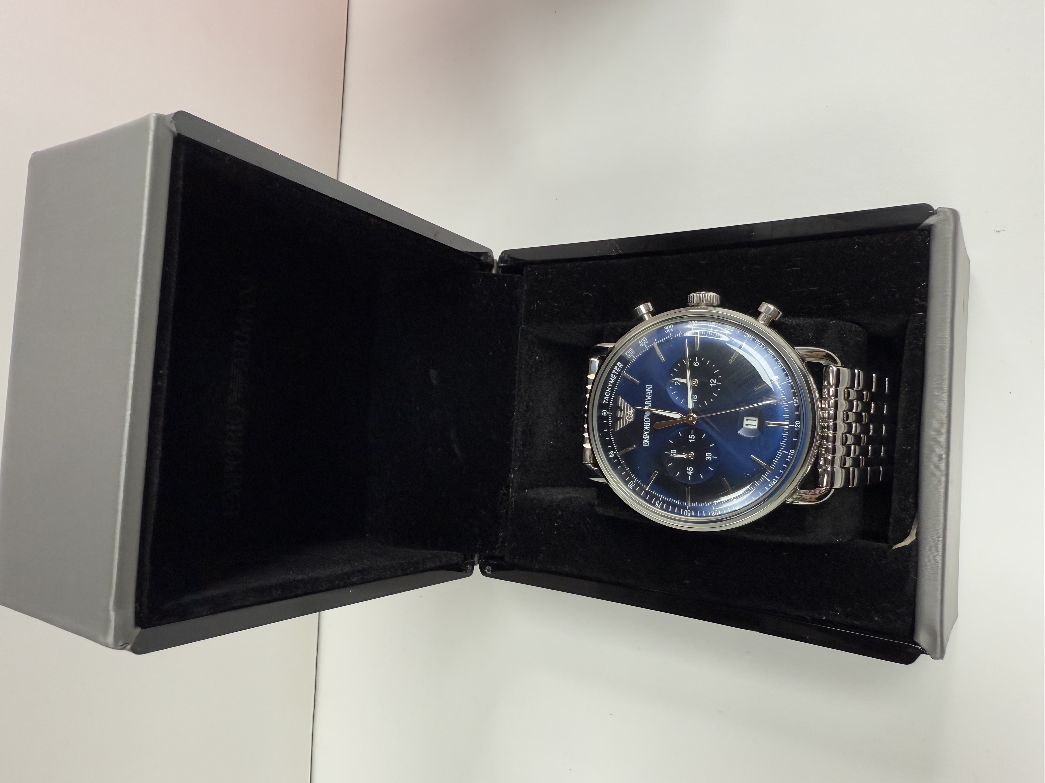 Like New ARMANI WATCH BLUE FACE - Own4Less